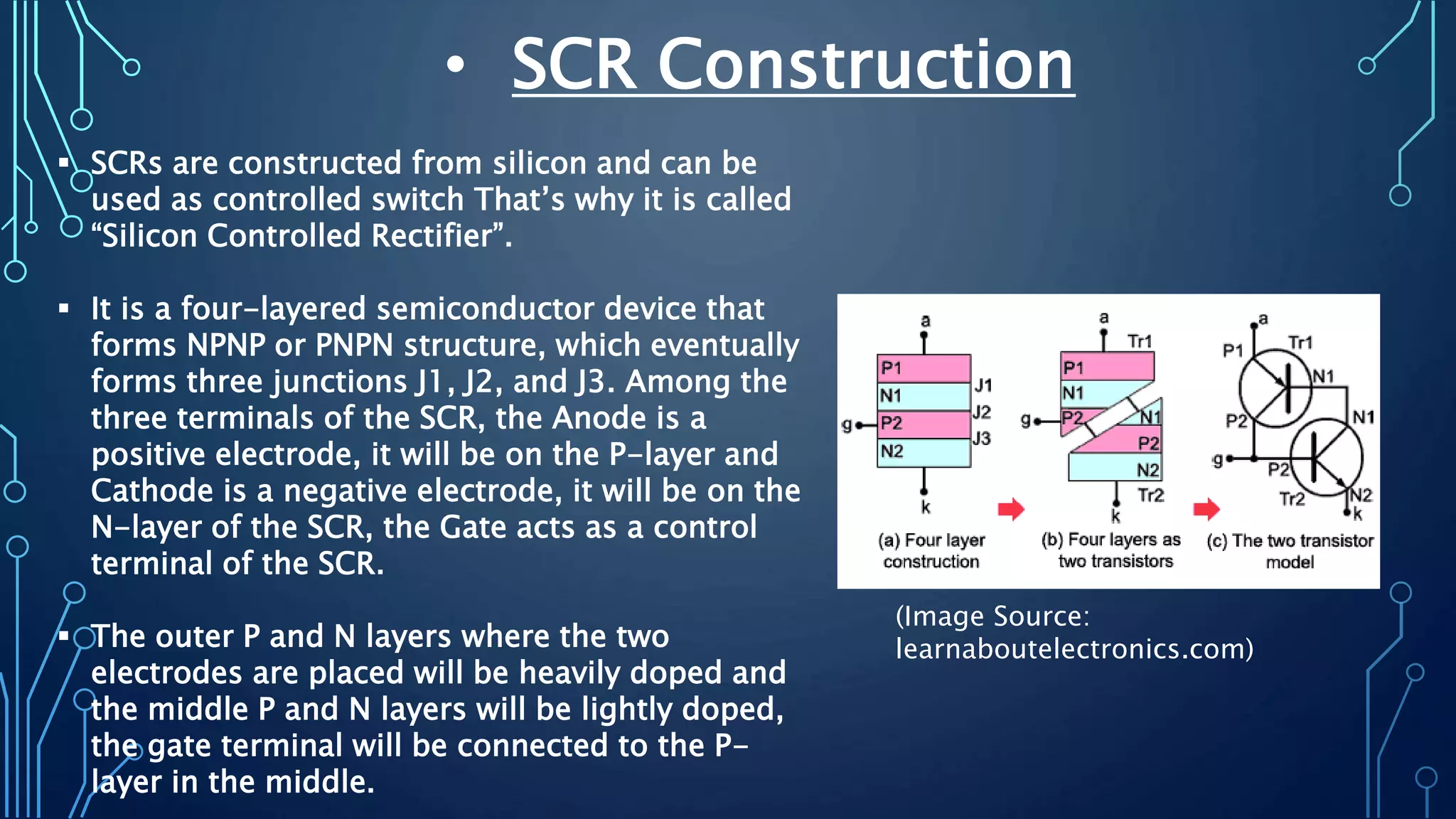 Silicon controlled rectifier ( SCR ) | PPTX