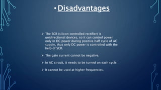 Silicon controlled rectifier ( SCR ) | PPTX