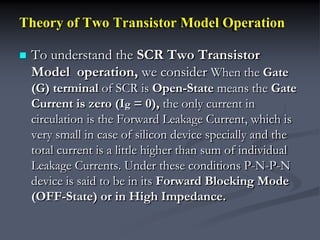 Silicon Controlled Rectifier (SCR), Lecture - 8, TDC Part - I, Paper ...