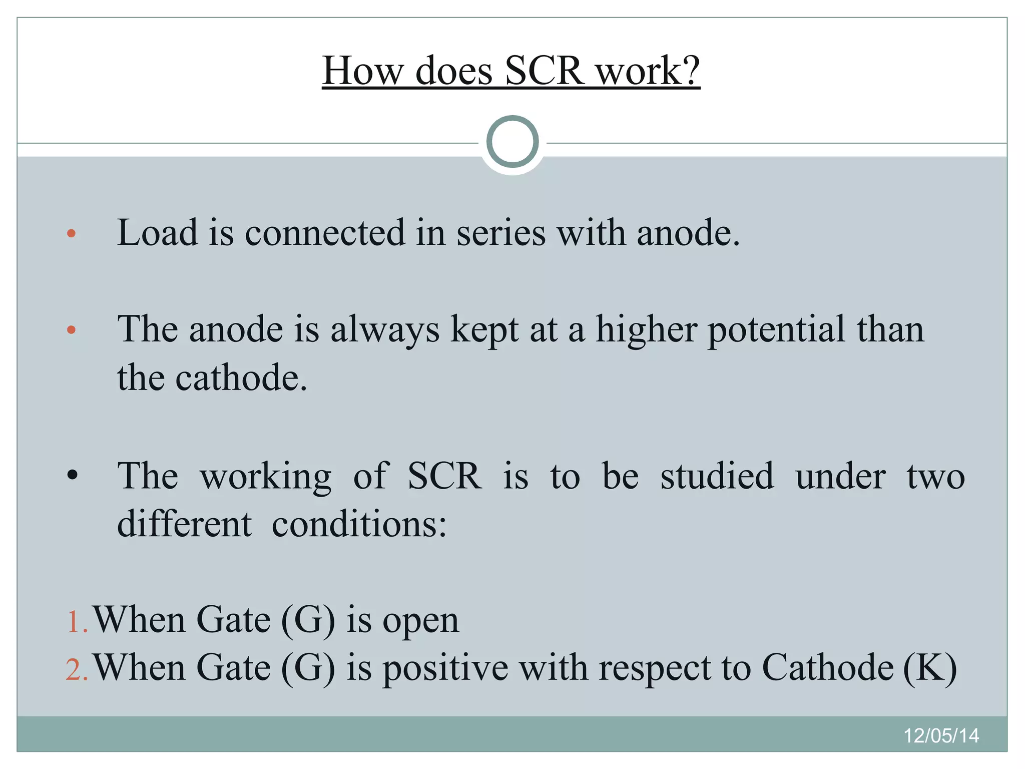 Silicon control rectifier | PPTX