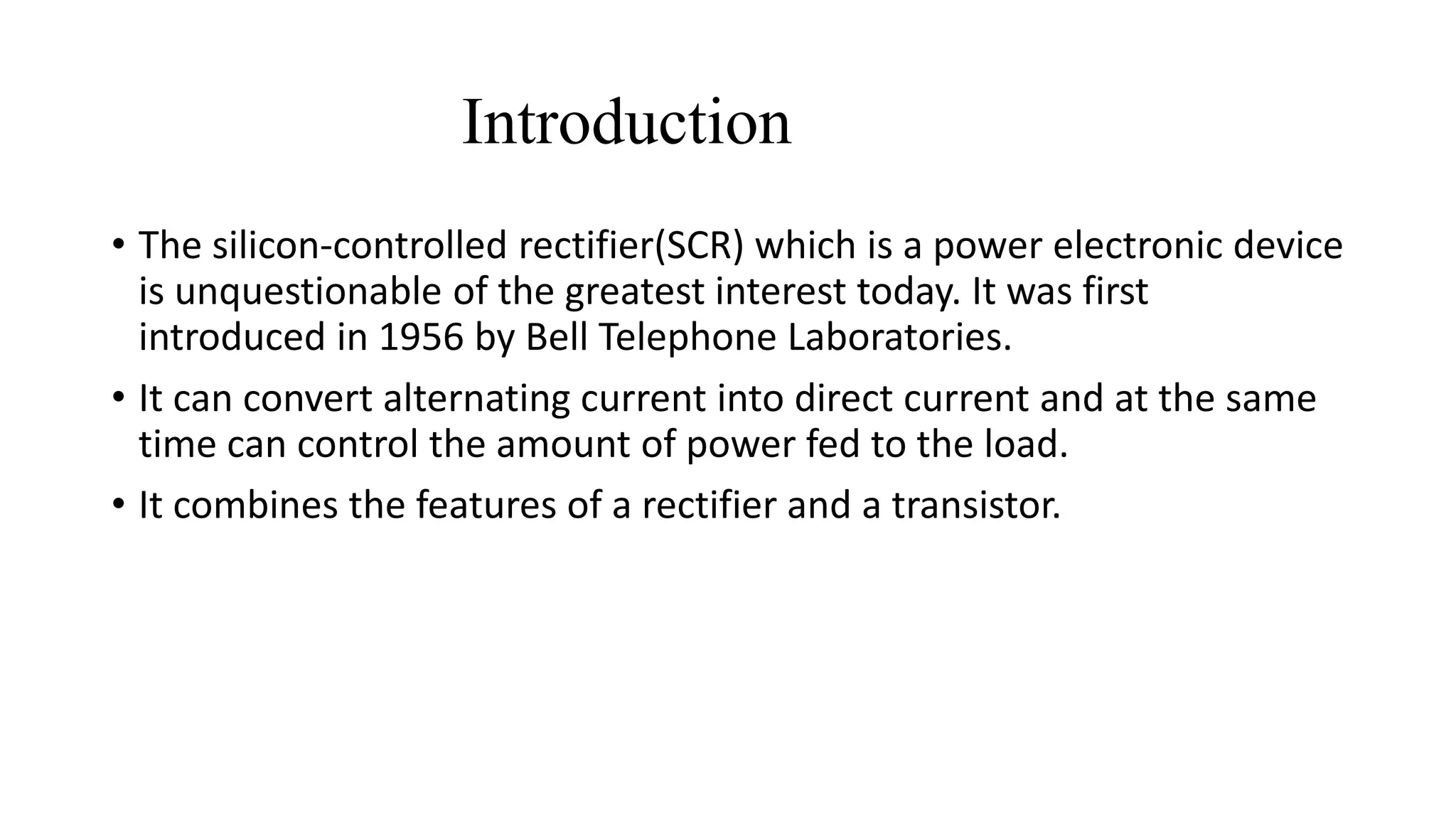 Silicon control rectifier (scr) | PPT