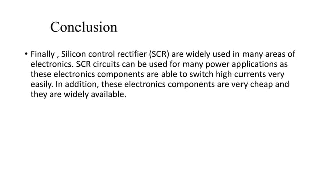 Silicon control rectifier (scr) | PPT