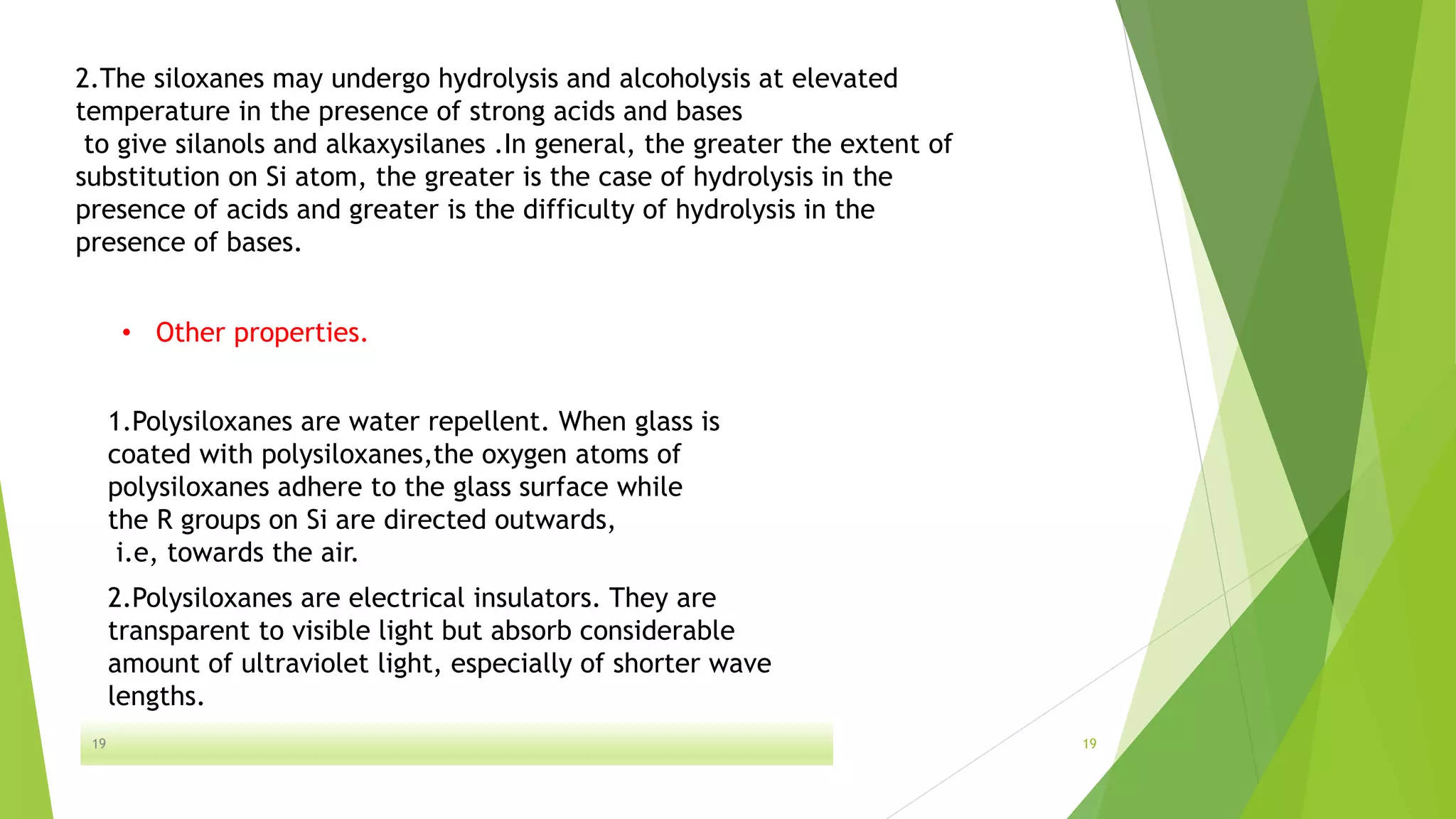 Silicone polymers structure, prepartion, properties, uses | PPTX