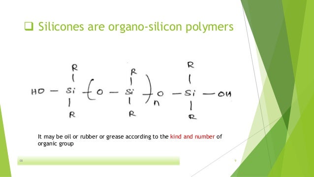 Silicone polymers structure, prepartion, properties, uses