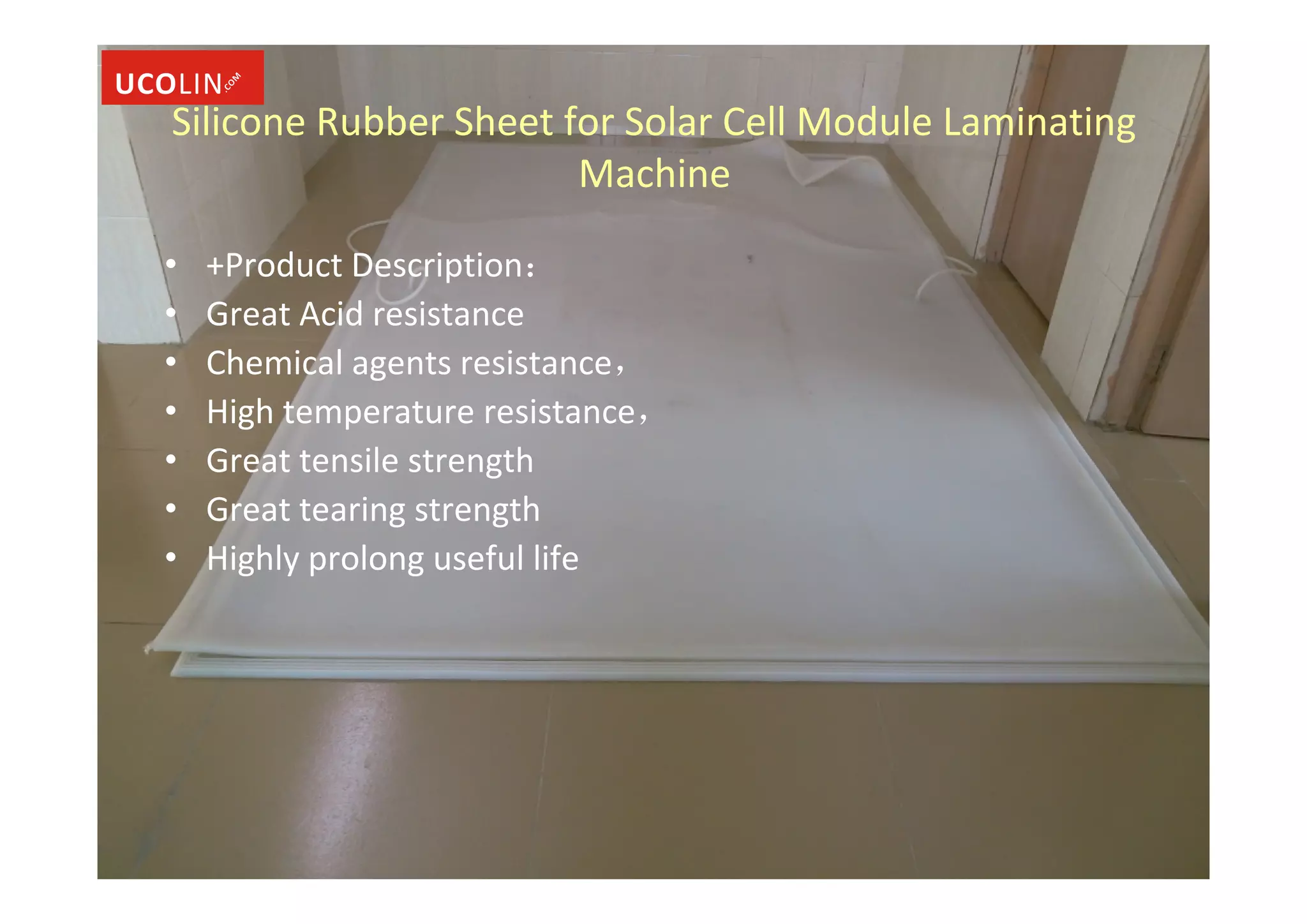 Silicone rubber sheet for solar cell module laminating machine | PPT