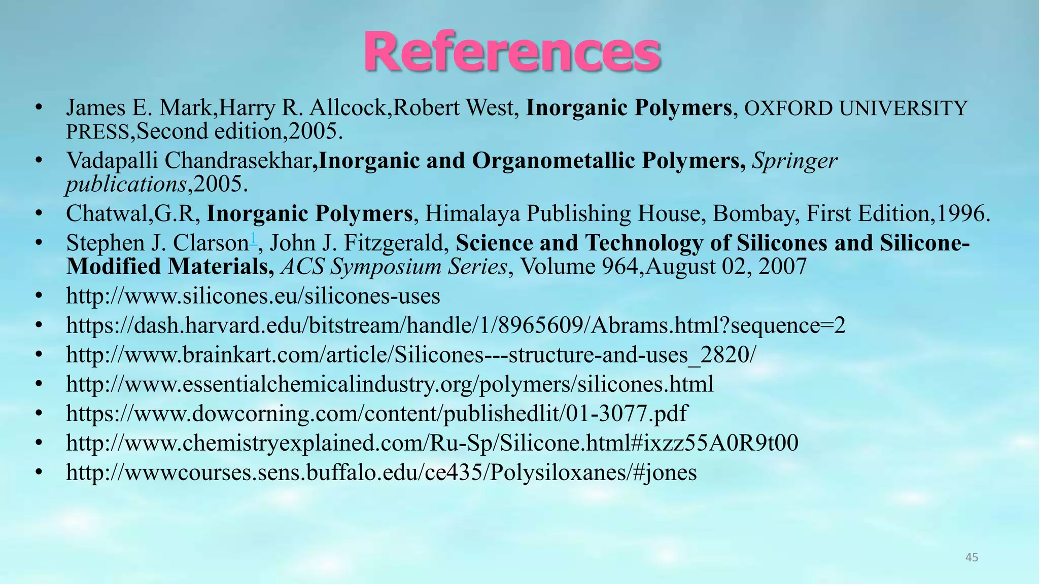 Silicones and silicones in technology | PPTX