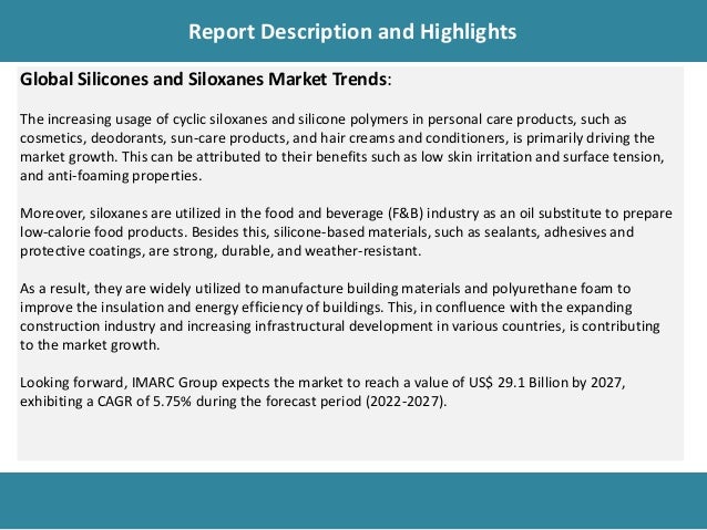 Silicones and Siloxanes Market PPT 2022: Size, Growth, Demand and ...