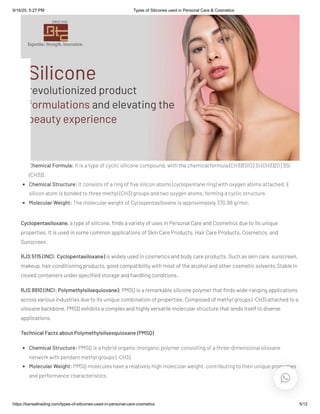 Silicones used in personal care | Bansal | PDF