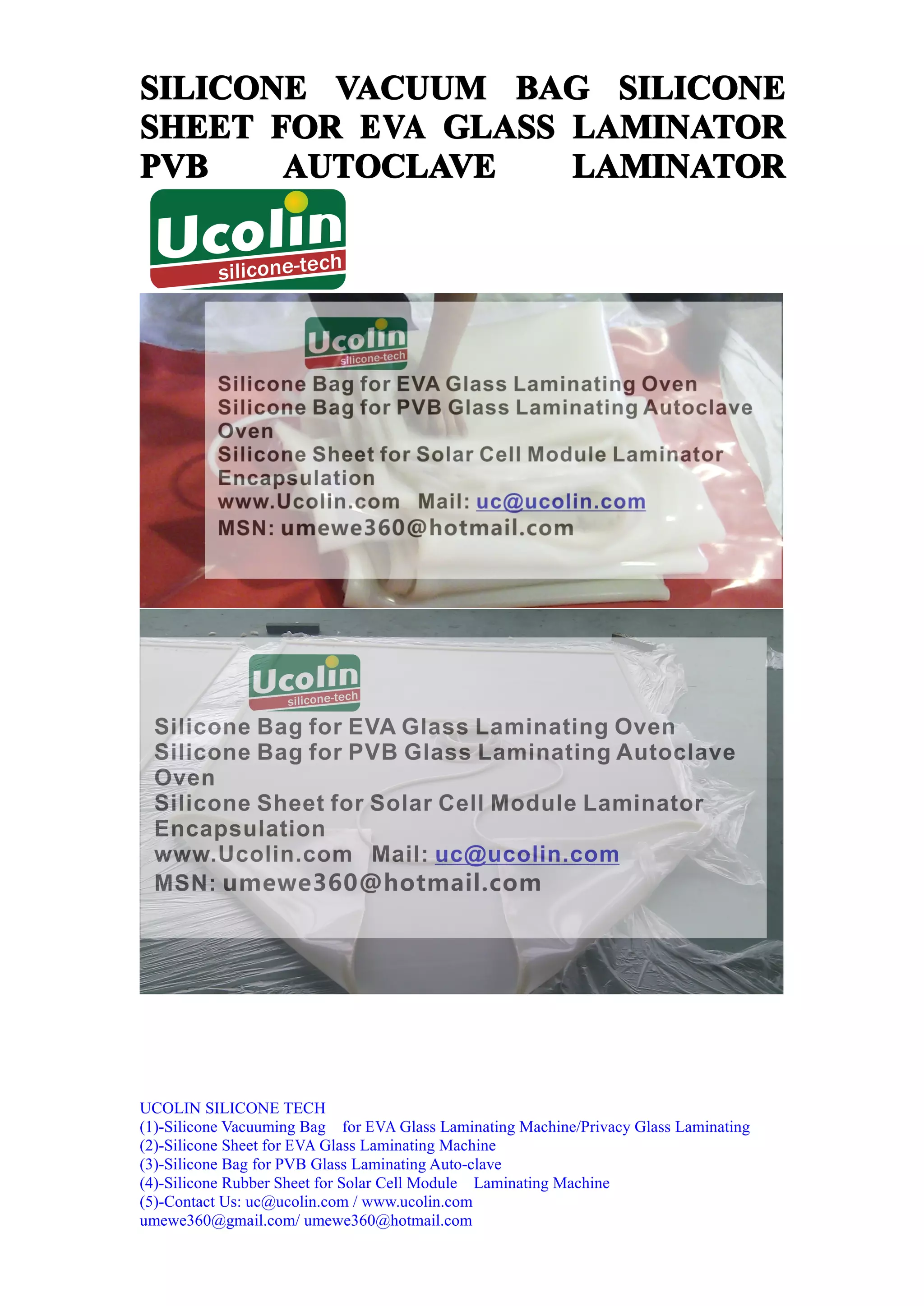 Silicone vacuum bag silicone sheet for eva glass laminator pvb autoclave laminator | PDF | Free ...