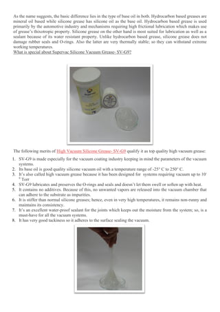 Silicone vacuum grease explained | PDF