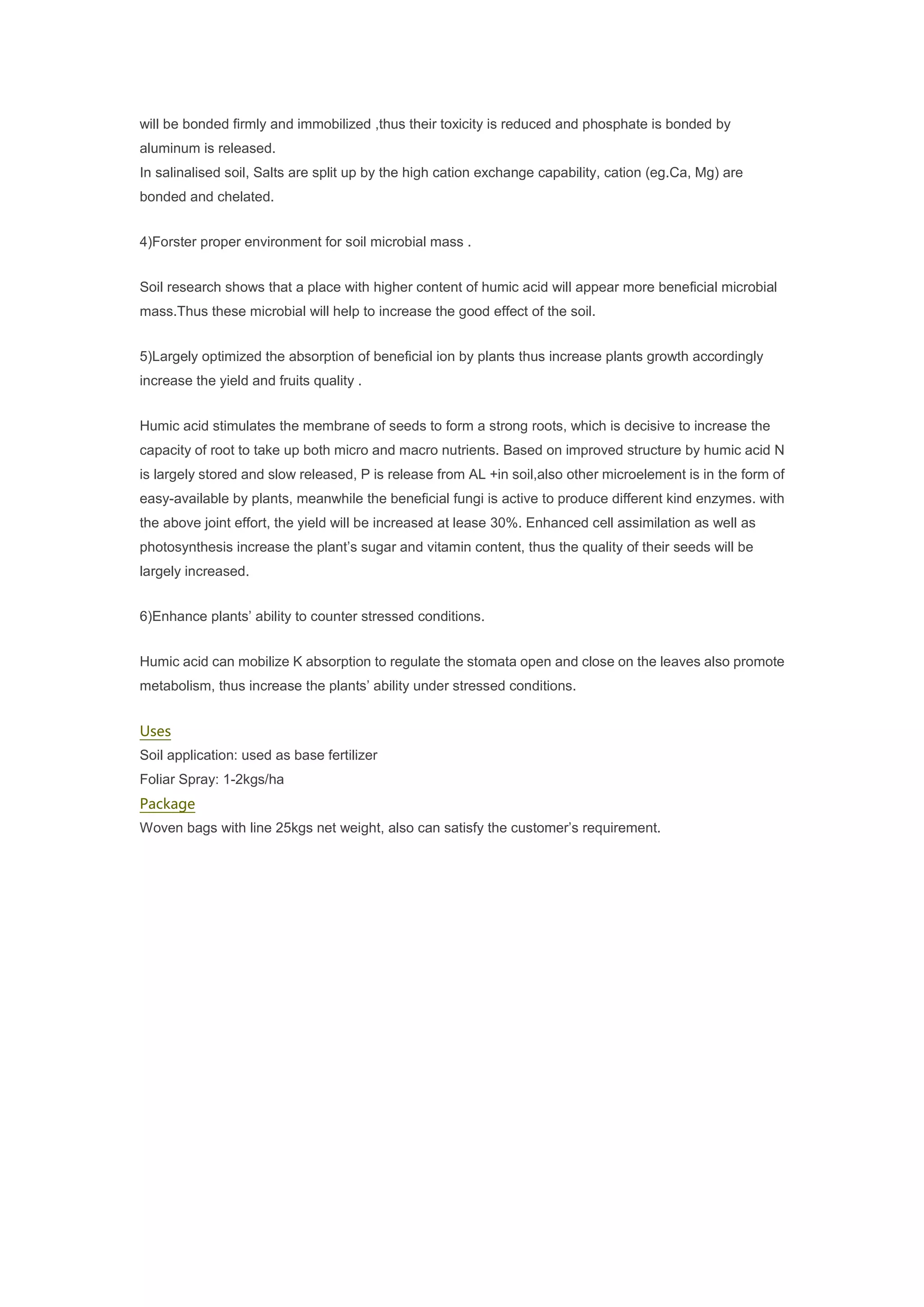 Silicon humate tds | PDF