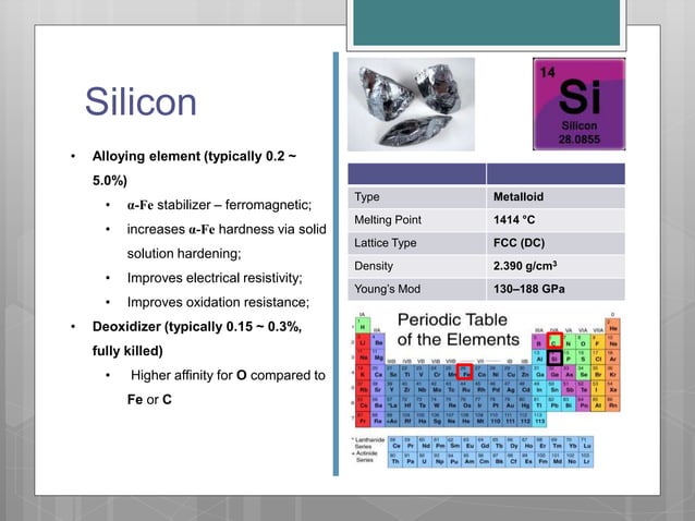 Silicon in Steels | PPTX | Chemistry | Science