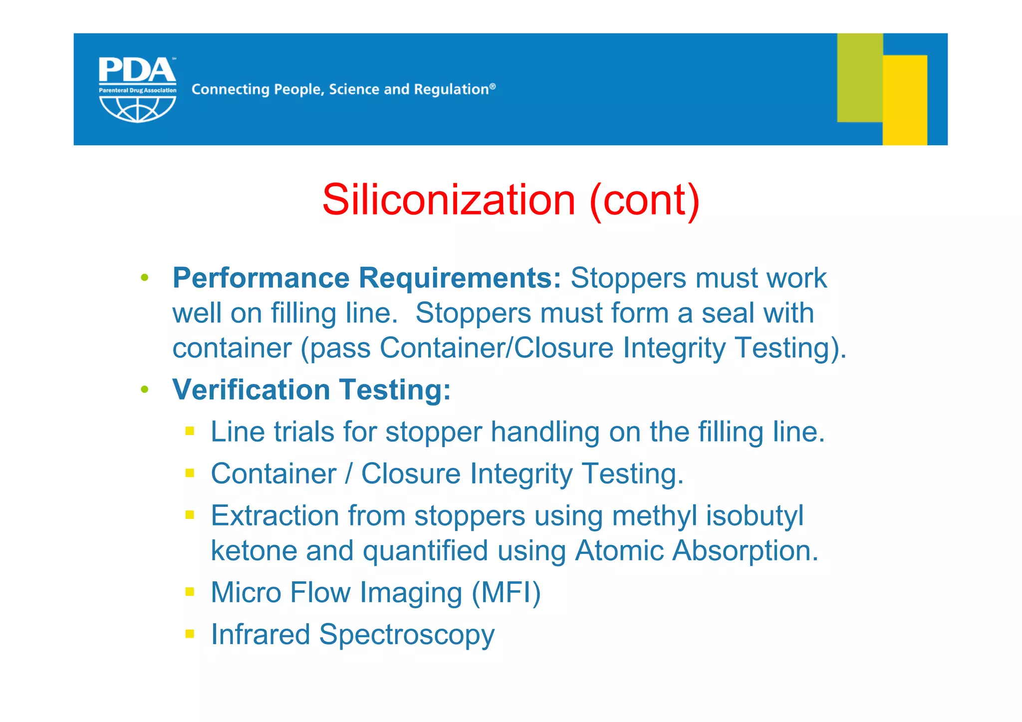 Stopper Siliconization | PDF