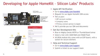 Developing Accessories for the Apple HomeKit Ecosystem | PPT