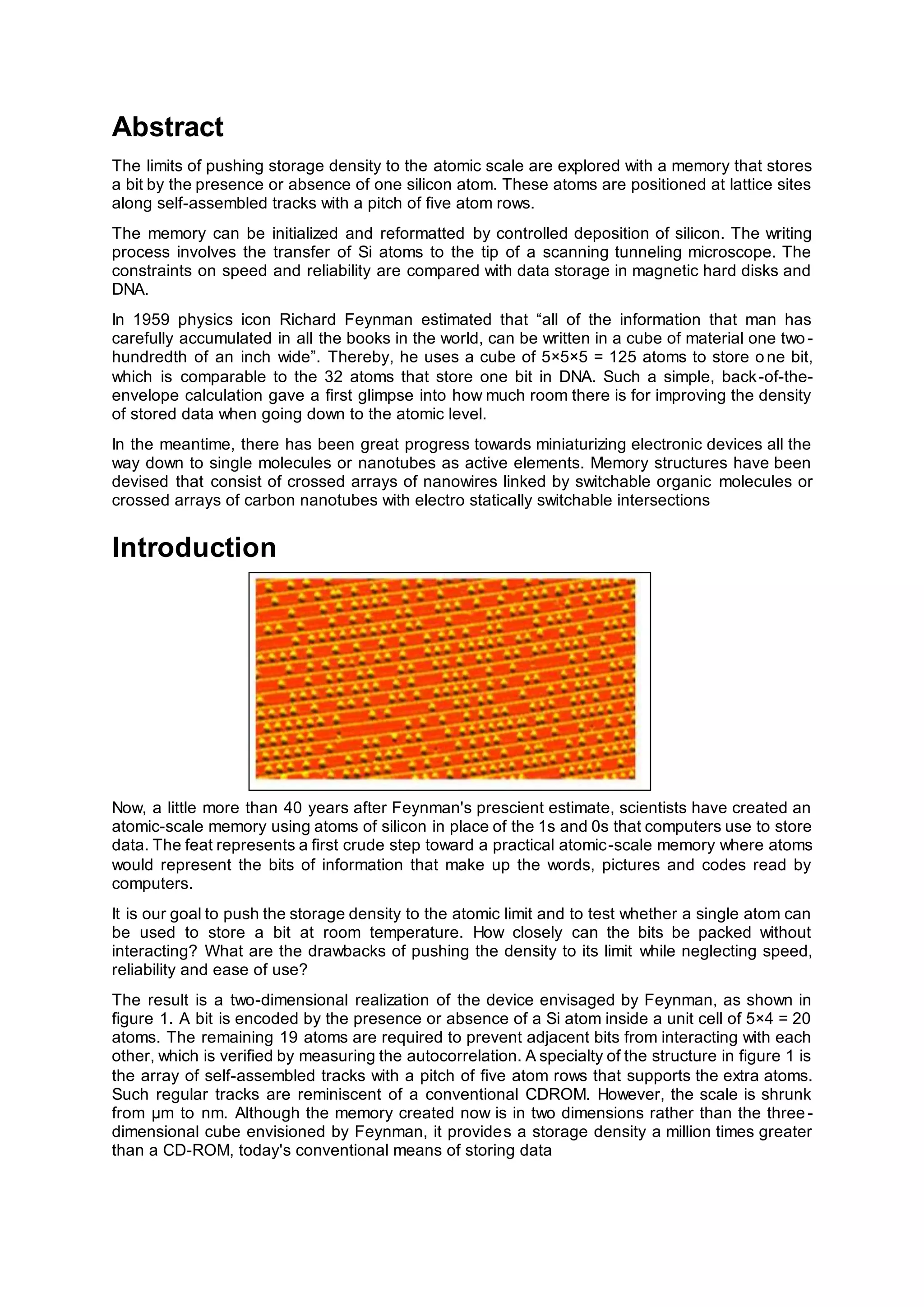 Silicon memory in 2018 | DOCX
