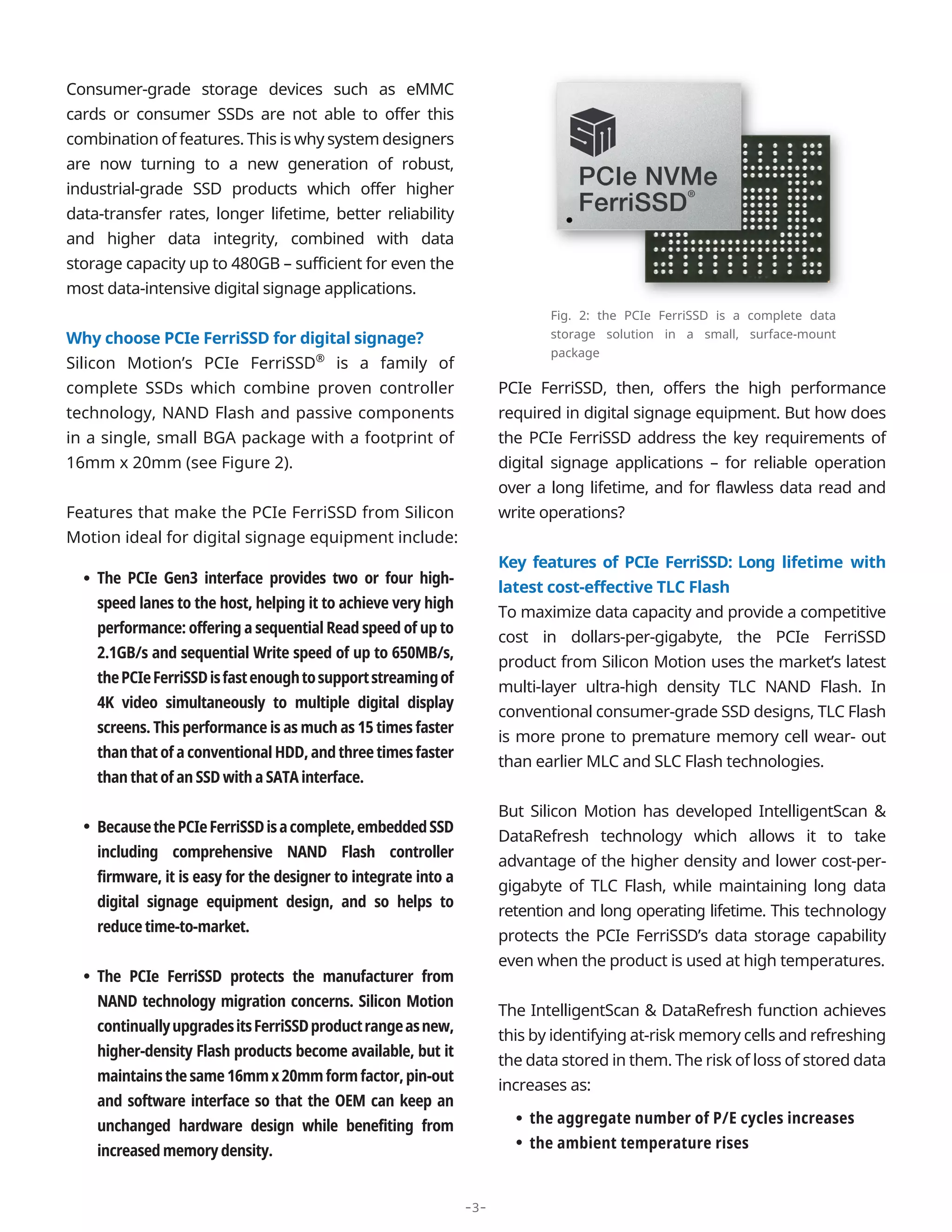 Silicon Motion's PCIe FerriSSD : High speed and reliability for digital signage | PDF