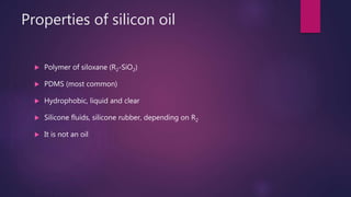 Silicon oil removal | PPTX