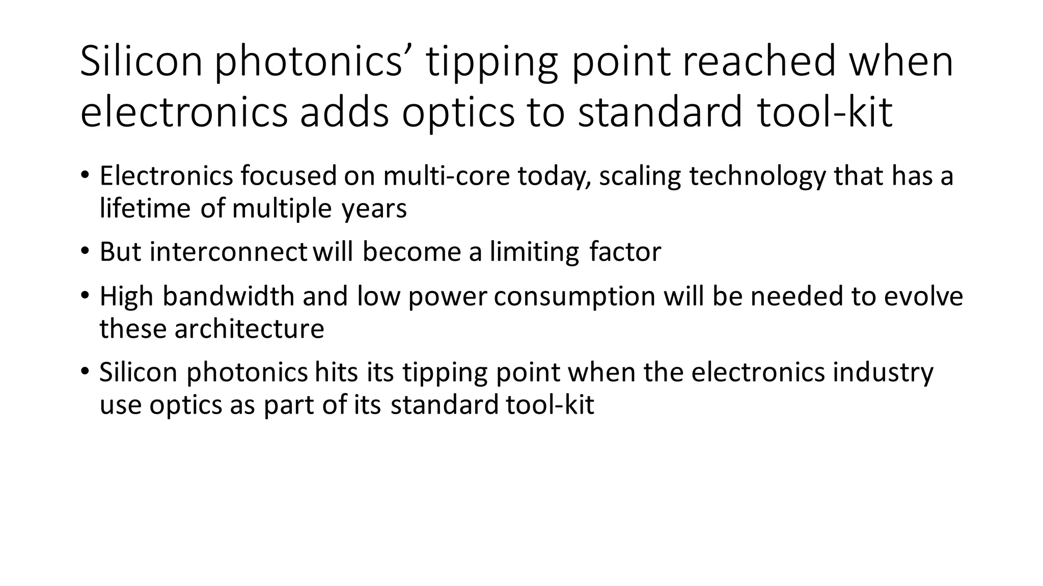 Silicon Photonics: Fueling the Next Information Revolution | PDF