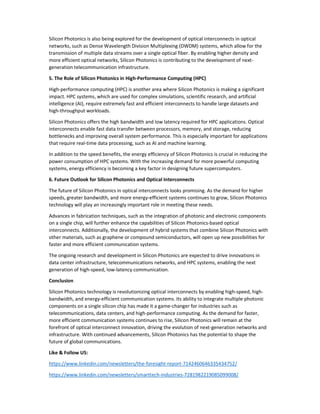 Revolutionizing Optical Interconnects with Silicon Photonics Technology ...