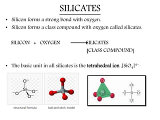 Silicon, Silicone and silicates | PPTX