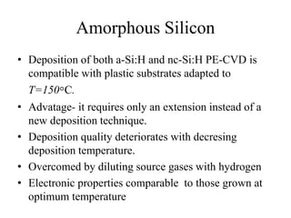 SILICON FOR THIN FILM TRANSISTORS | PPTX