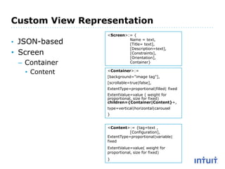 Intuit Mobile Custom Views | PPTX