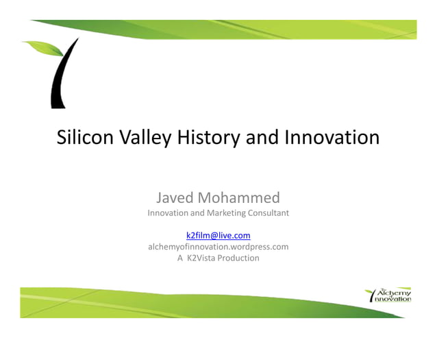 Silicon valley history and innovation | PDF
