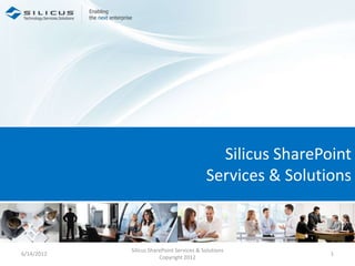 Silicus share point-overview-slideshare2 | PPTX