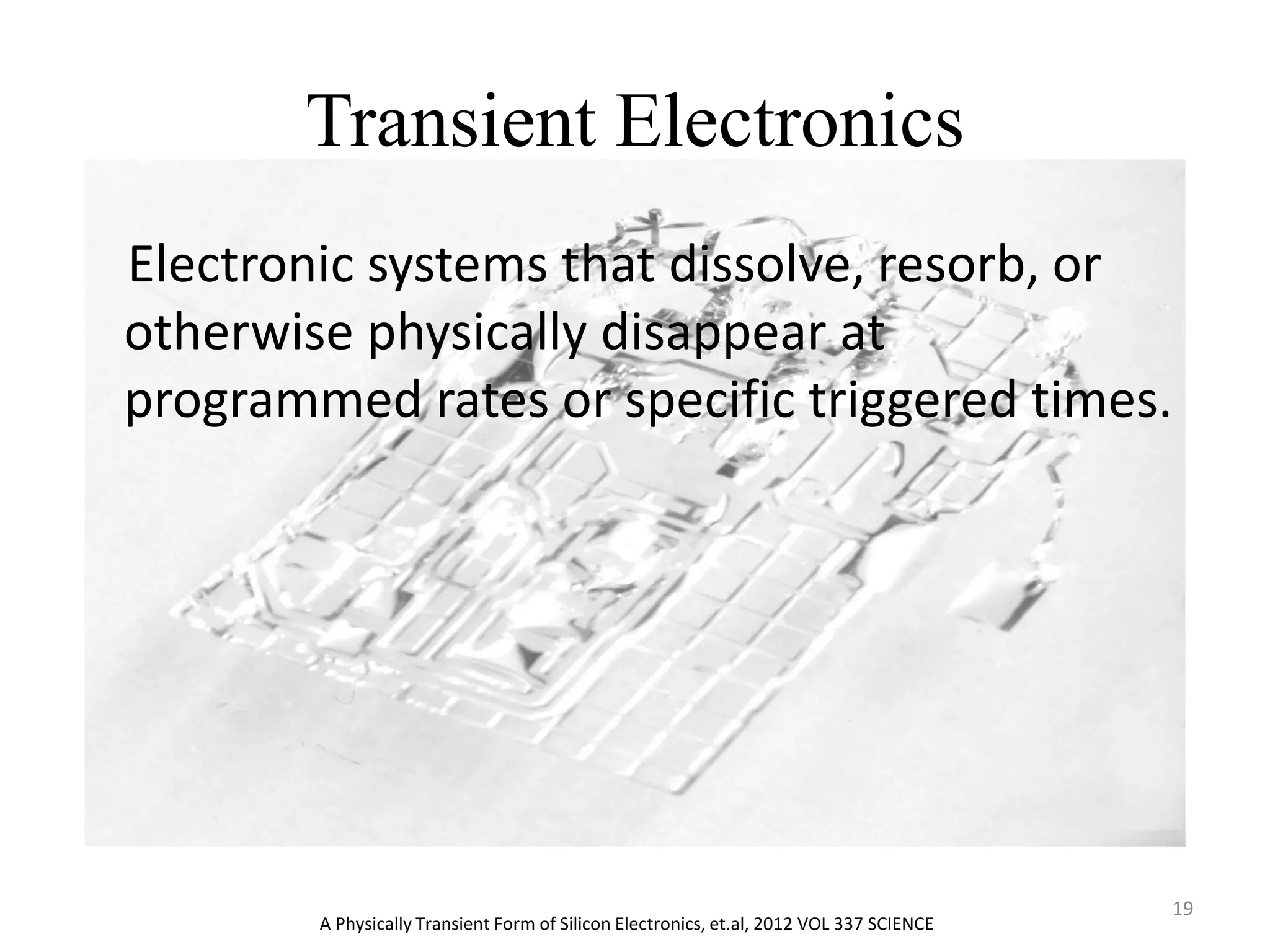 Silk and Silicon Based Bio-Integrated Electronics - Slides | PDF