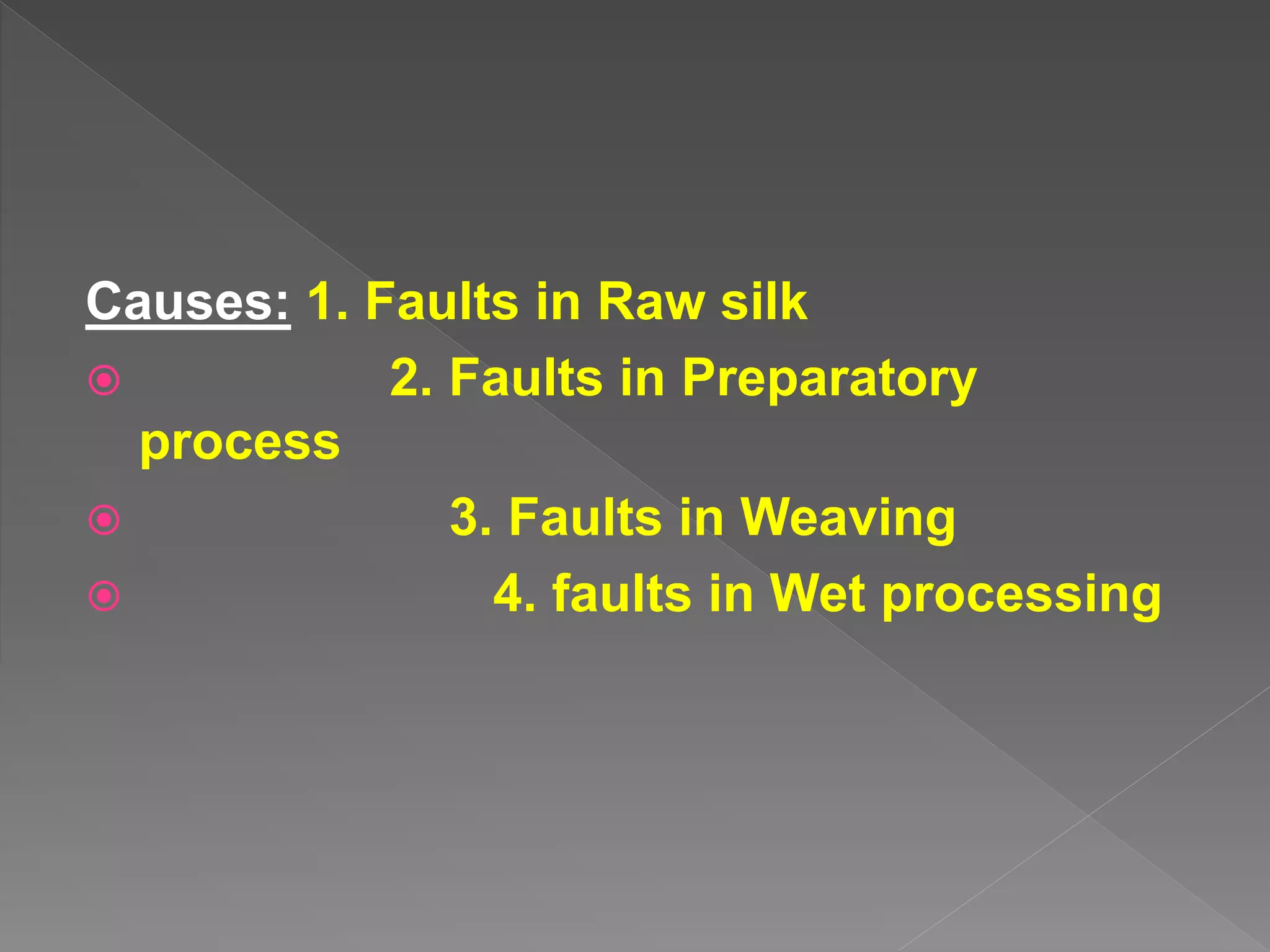 Silk fabric defects | PPTX