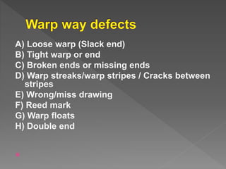 Silk fabric defects | PPTX