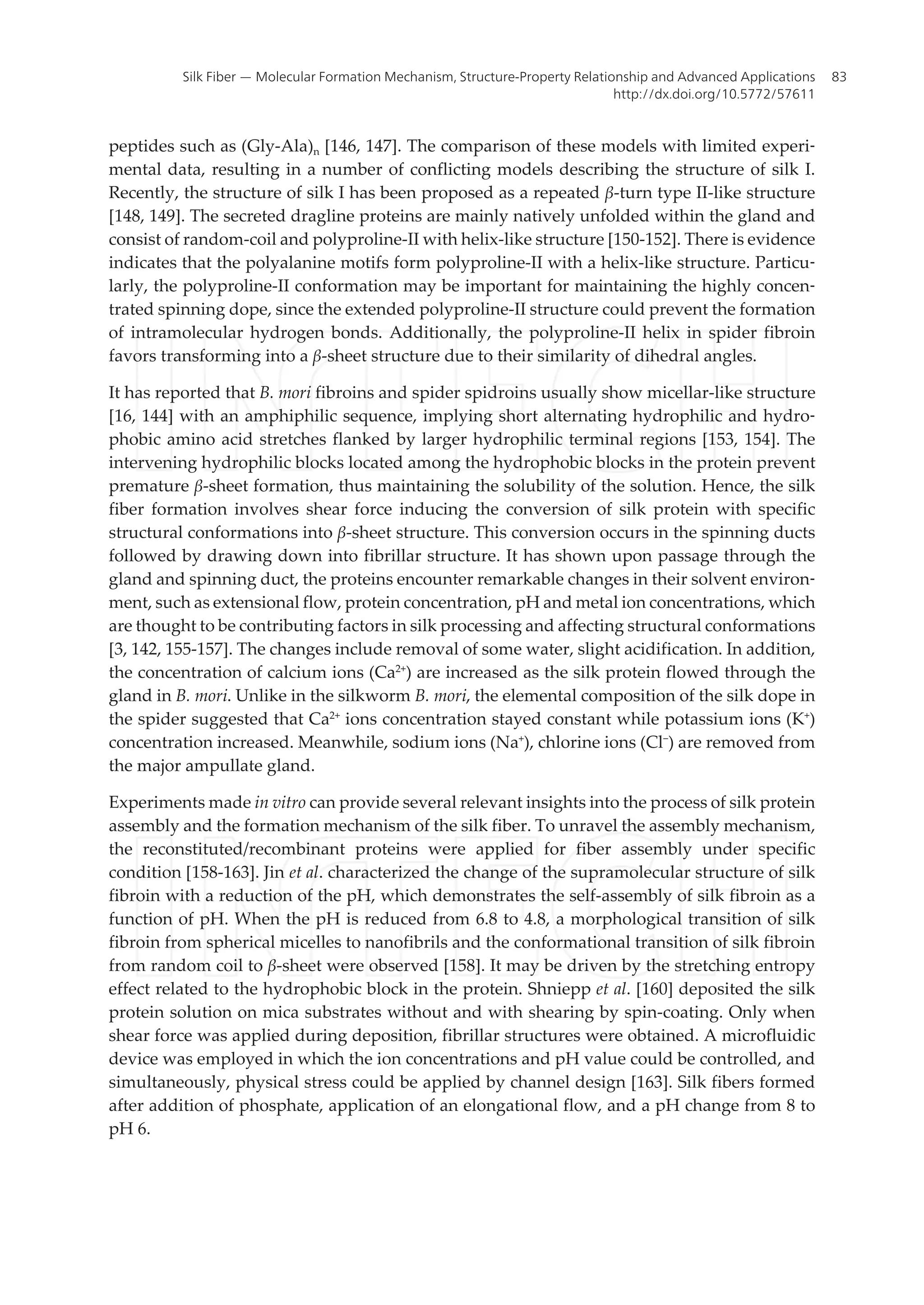 Silk fiber — molecular formation mechanism, structure property ...