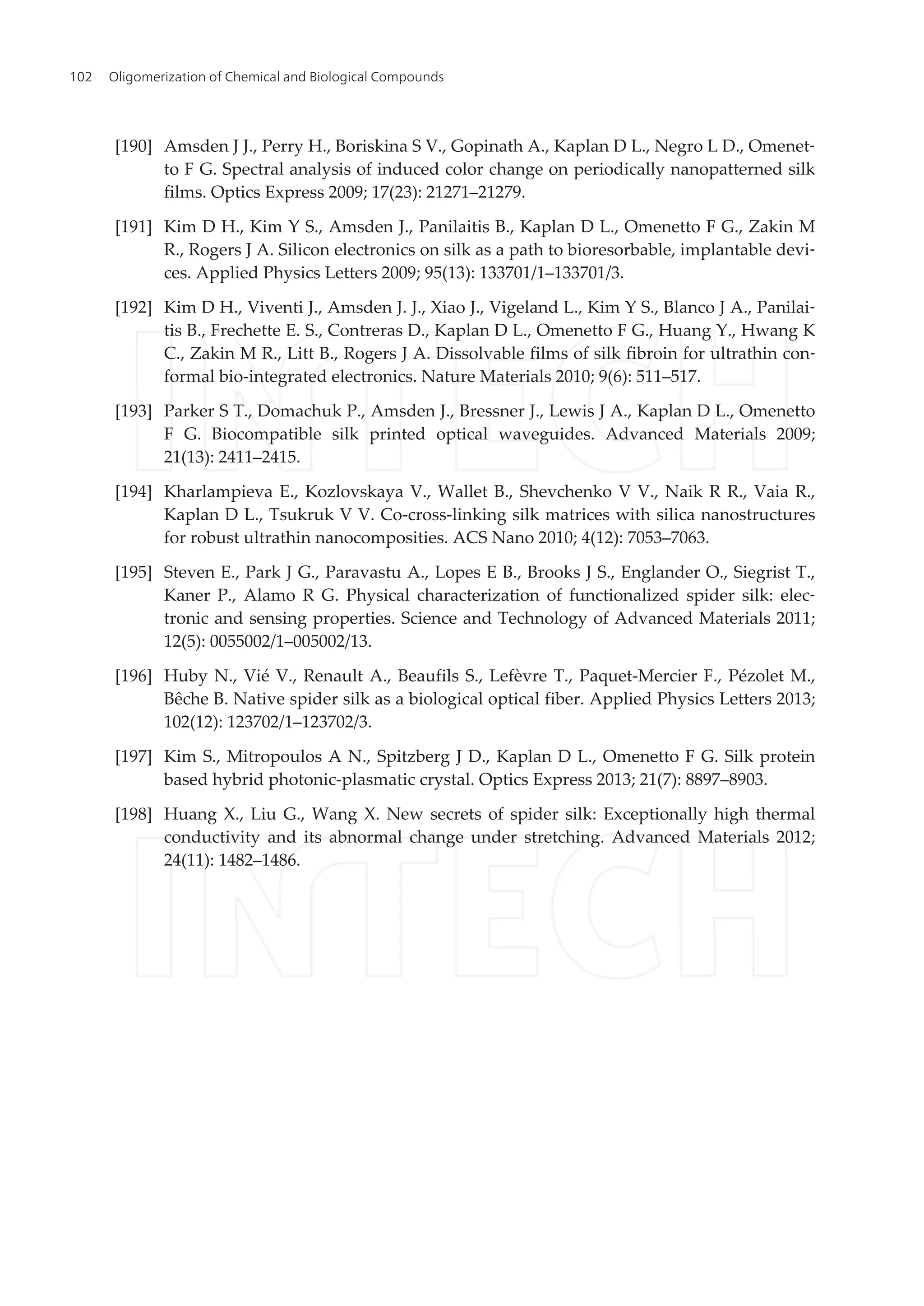 Silk fiber — molecular formation mechanism, structure property ...
