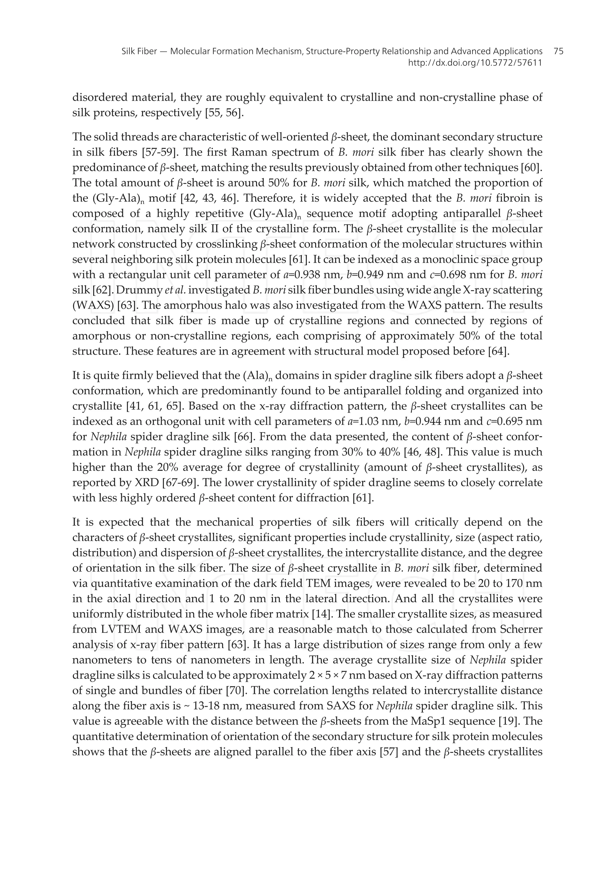 Silk fiber — molecular formation mechanism, structure property relationship and advanced ...