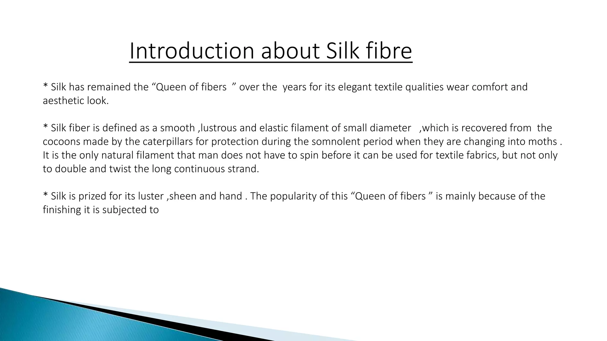 BASICS OF SILK FINISHING | PPT