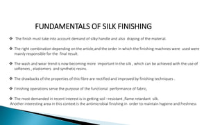 BASICS OF SILK FINISHING | PPT