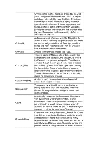 Silk Glossary | PDF