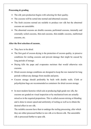 Silk manufacturing process | DOCX