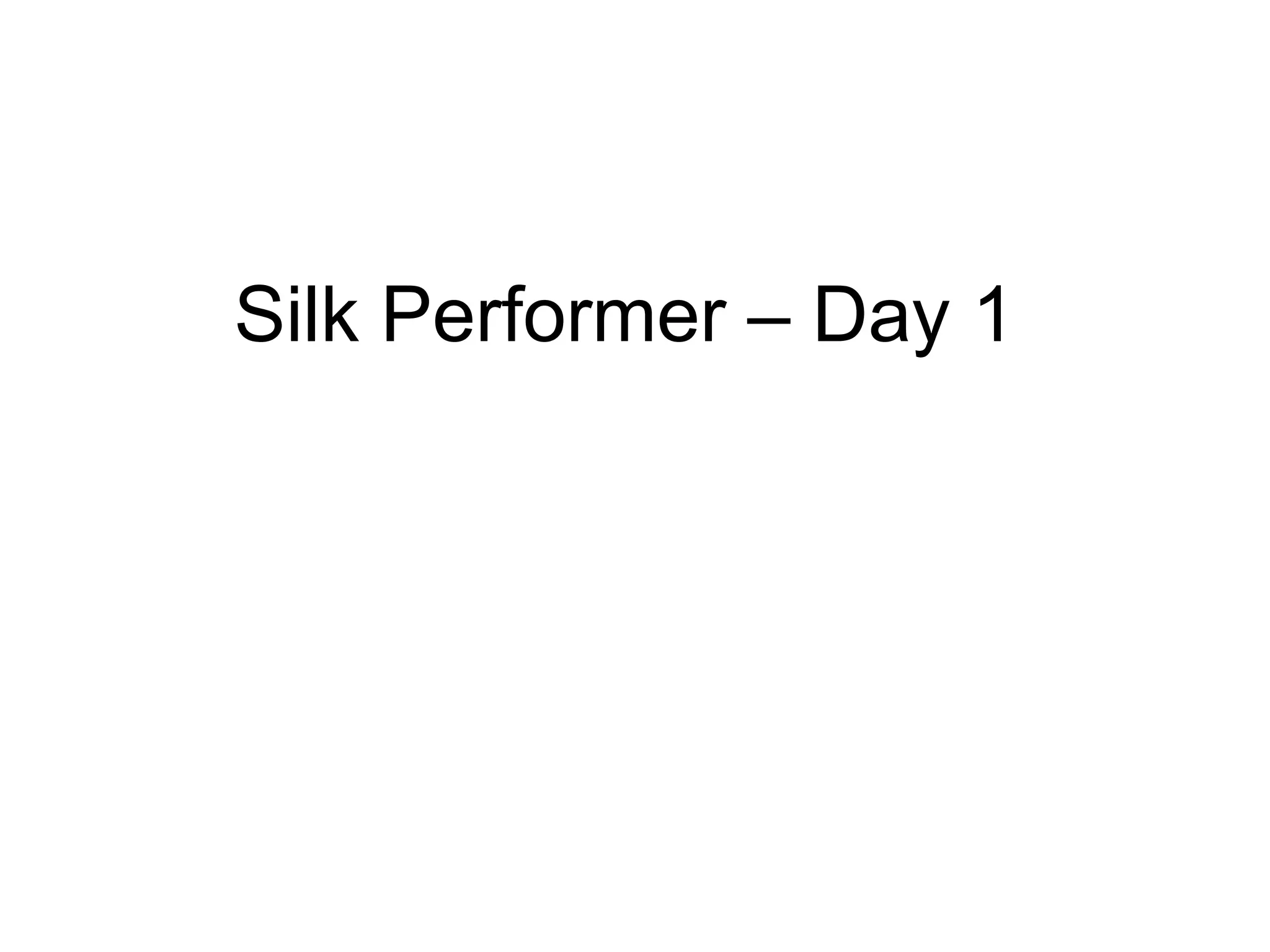 Silk Performer Presentation v1 | PPT