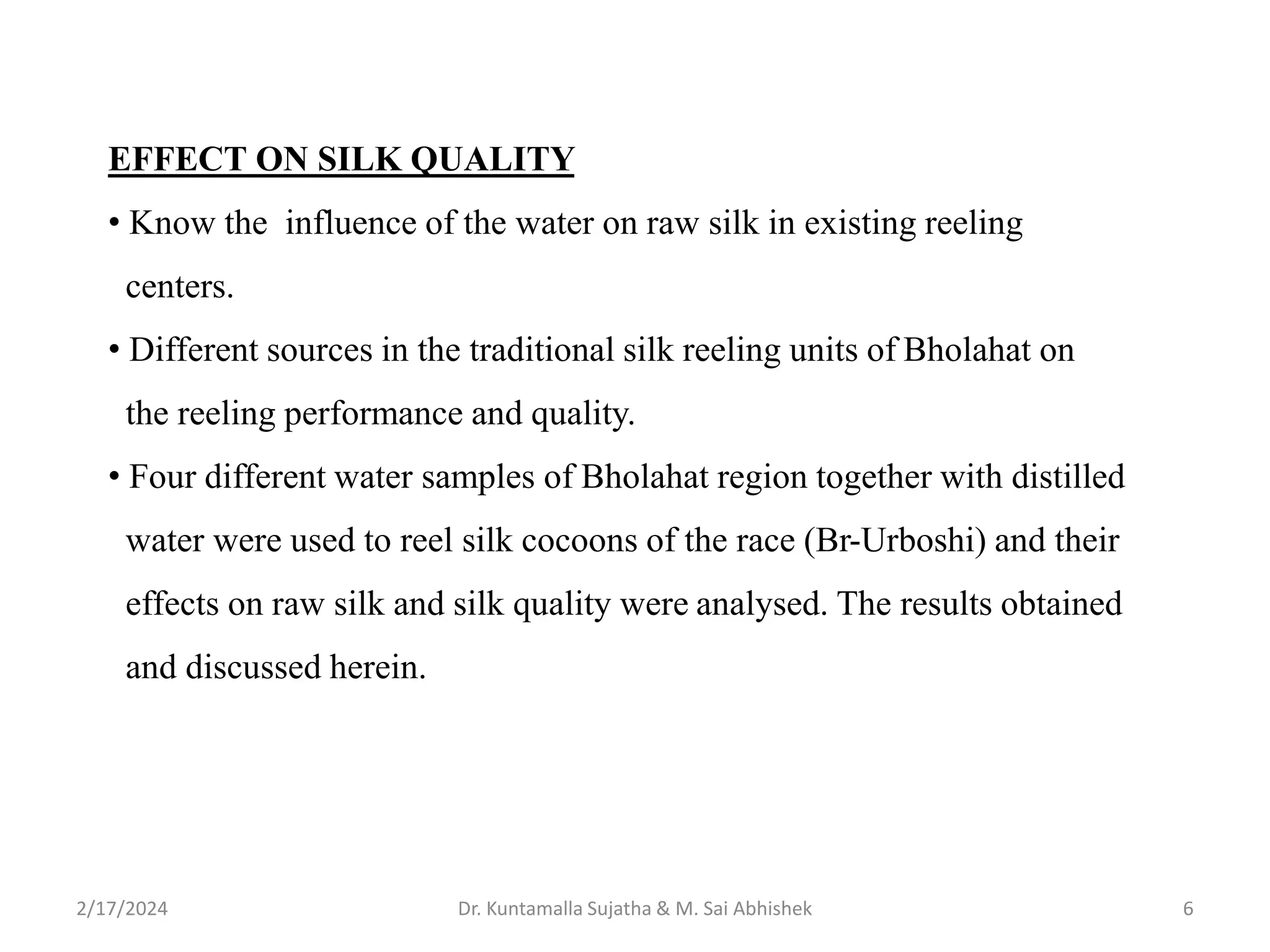 SIlk reeling-Water and types of water.pptx