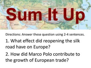 Silk road and Marco Polo lesson 4 | PPTX
