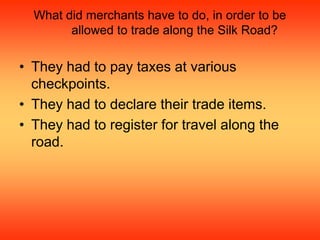 Silk road study guide | PPTX