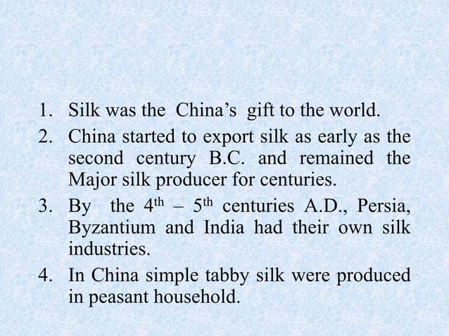 SILK TRADE.ppt | Needlework | Arts and Crafts