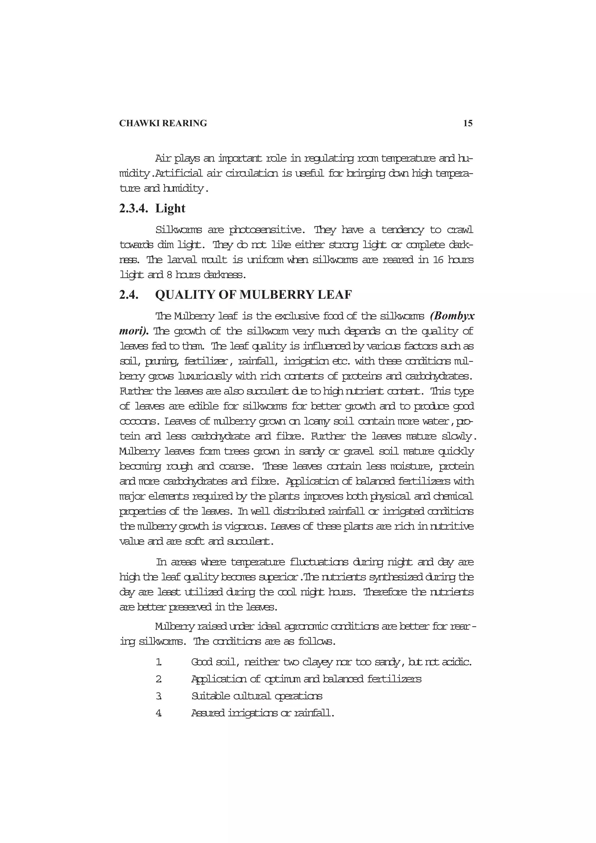 Silkworm rearing technology | PDF