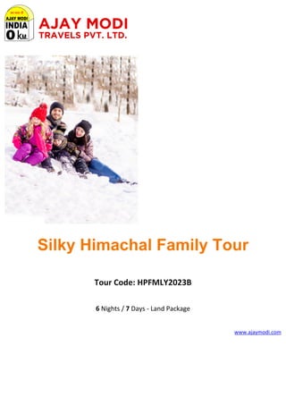 Book Himachal Tour Packages with Ajay Modi Travels | PDF