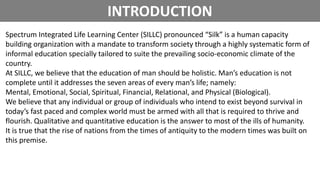 SILLC TRAINING BROCHURE | PPT