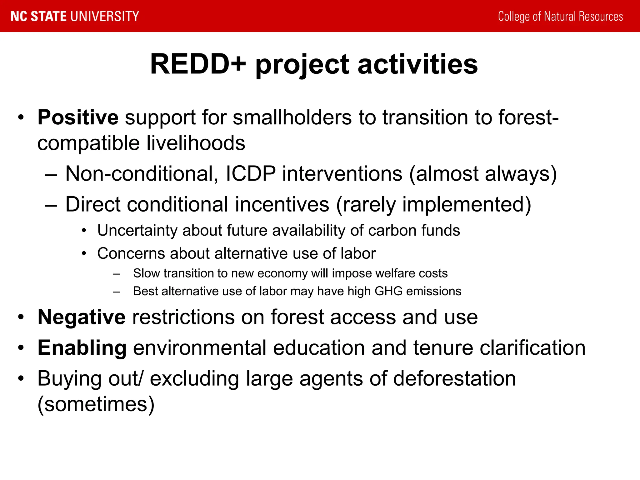 Does it pay off to try harder? REDD+ interventions and impacts | PPT