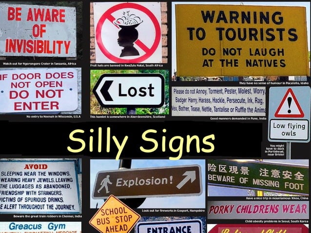 Silly signs | PPT