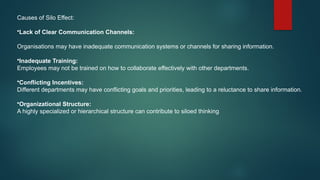 The silo effect, a common problem in organizations | PPT