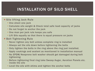 Grain Silo Installation Checklist | PPTX